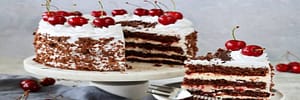 Homemade Black Forest Ice Cream Cake - Frosted Fusions