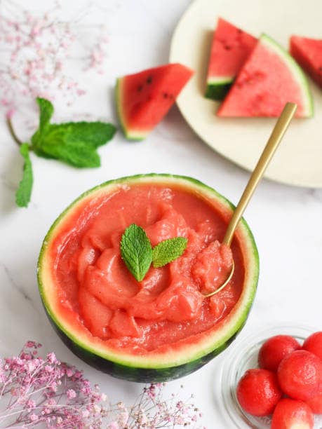Watermelon Sorbet & Granita – A Refreshing Taste Of Spring - Frosted ...